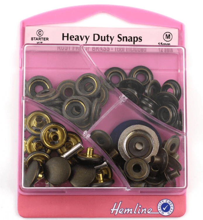 Heavy Duty Snaps - Antique Brass – Lush Fabrics