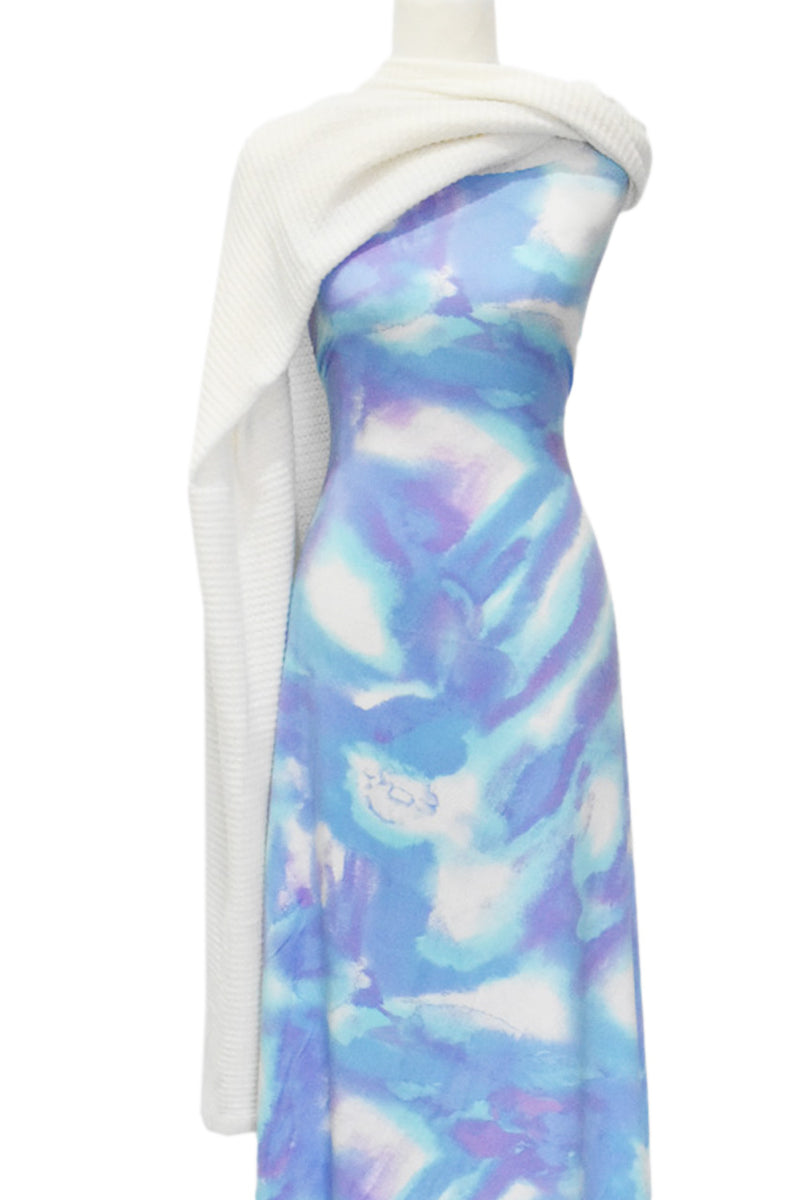 Patchy in Blue - $20 pm - Double Brushed Poly – Lush Fabrics