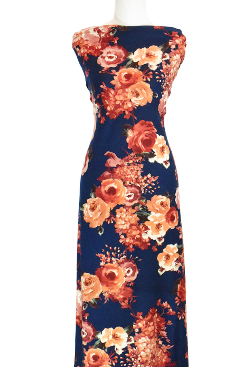 Robyn in Navy - $20 pm - Single Brushed Poly – Lush Fabrics