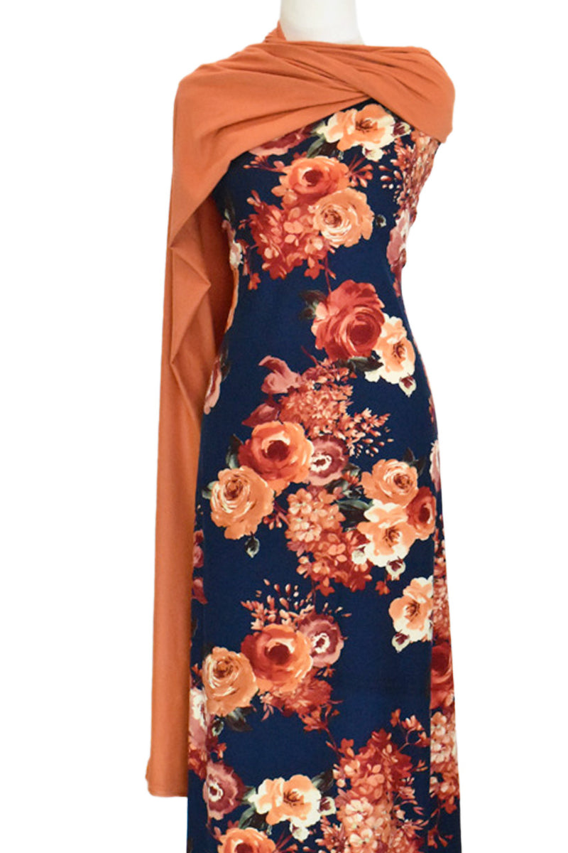 Robyn in Navy - $20 pm - Single Brushed Poly – Lush Fabrics