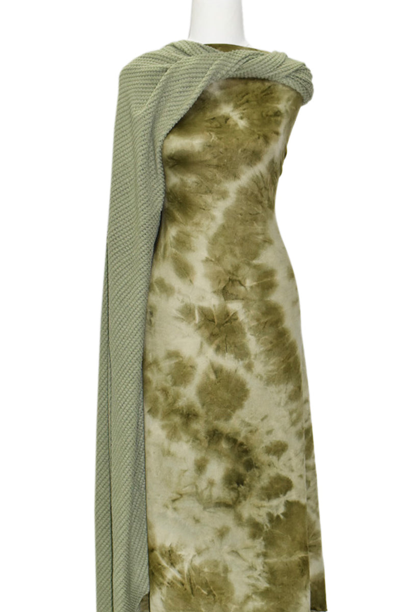 Khaki Tie Dye - $21 pm - Brushed Hachi Sweater Knit – Lush Fabrics