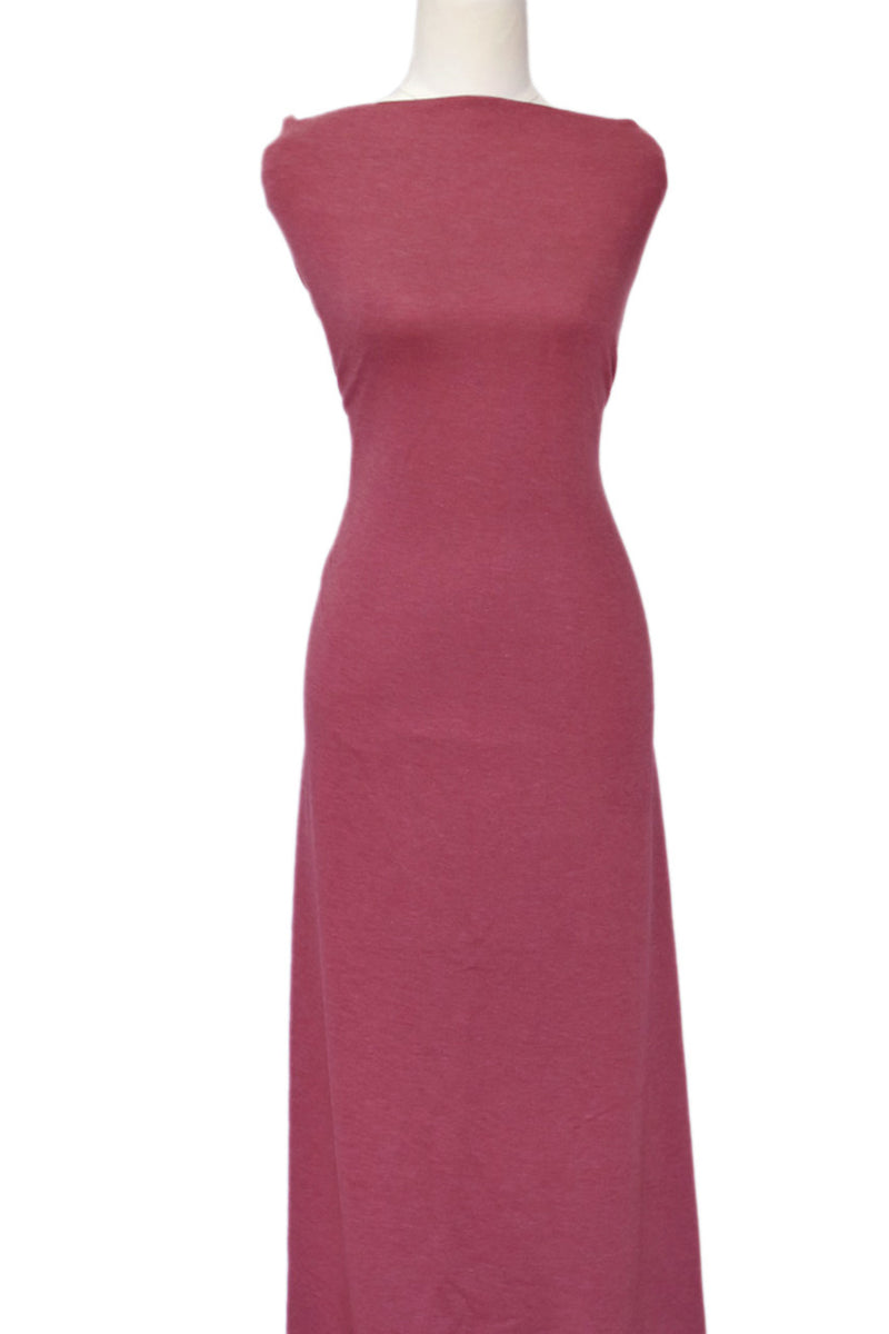 Heathered Raspberry Wine - $20.50 pm - French Terry – Lush Fabrics