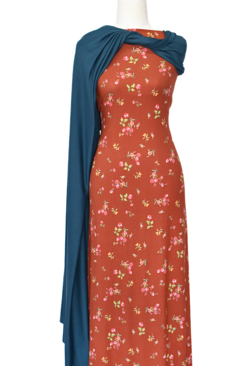 Jenny in Rust - $21.50 pm - Rib Knit – Lush Fabrics