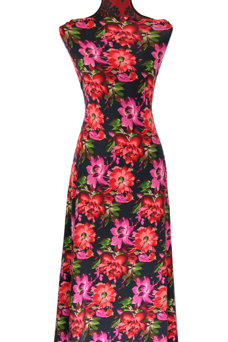 Luscious in Black - $20 pm - Double Brushed Poly – Lush Fabrics