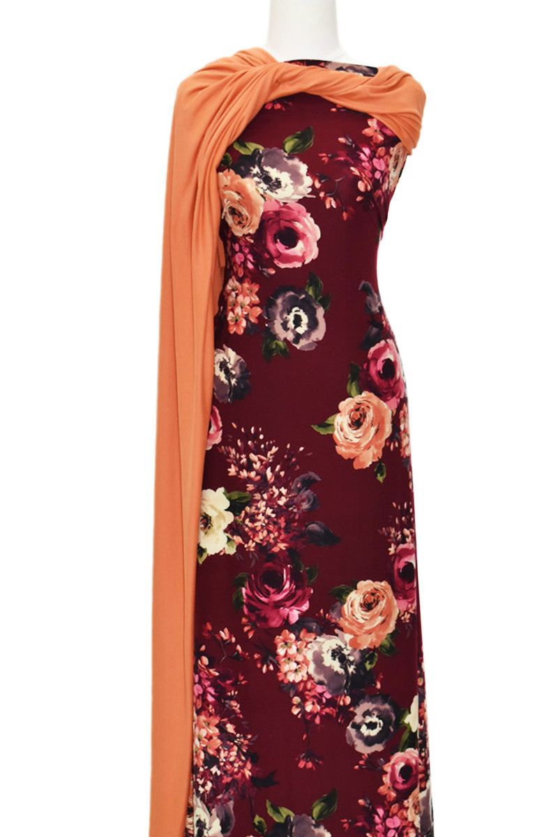 Robyn in Burgundy - $20 pm - Single Brushed Poly – Lush Fabrics