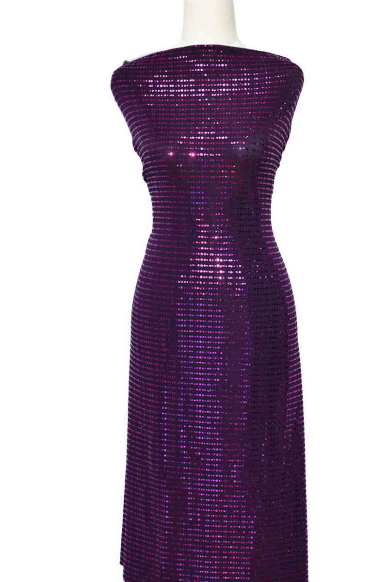 Stayin' Alive in Violet - $27 pm - Metallic Slinky – Lush Fabrics