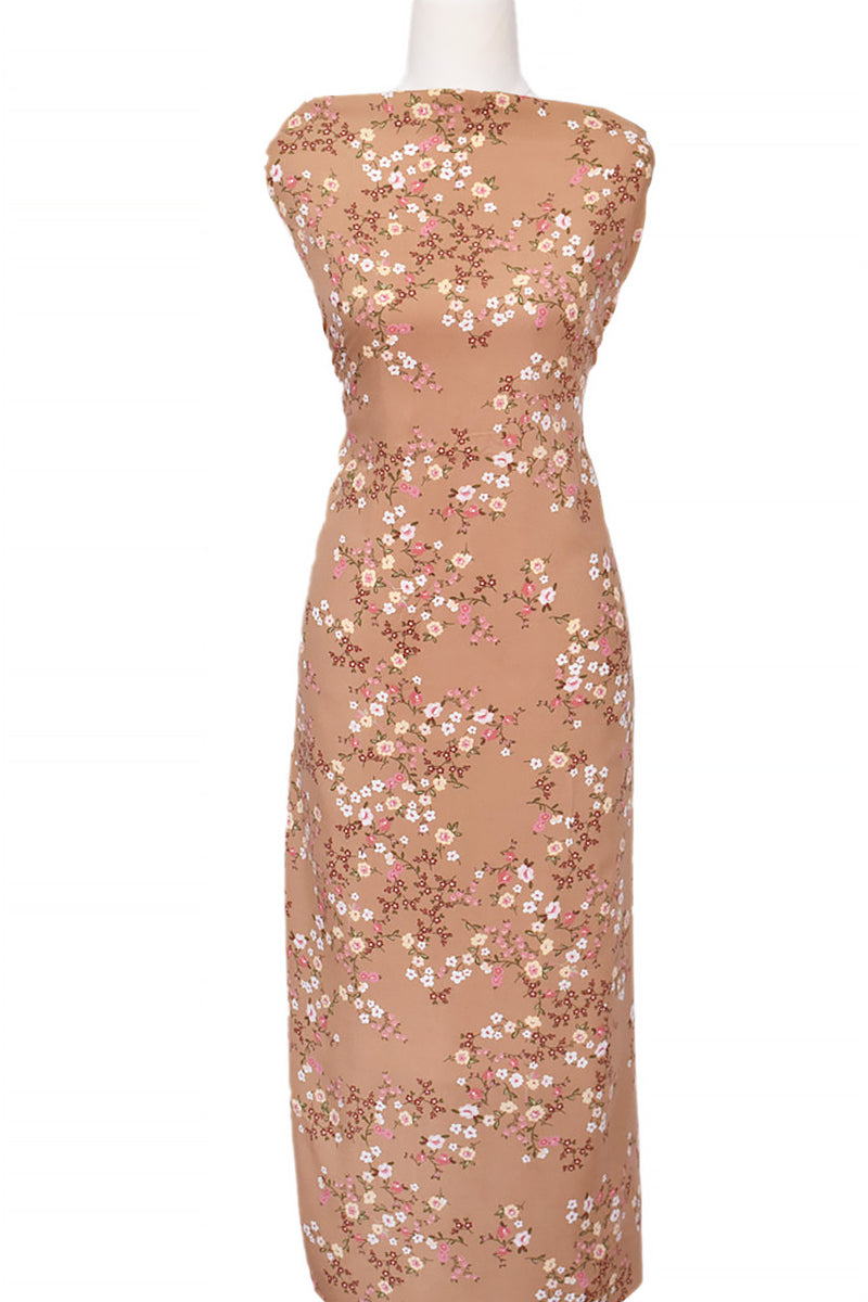 Zara in Brown - $20 pm - Rayon Challis – Lush Fabrics